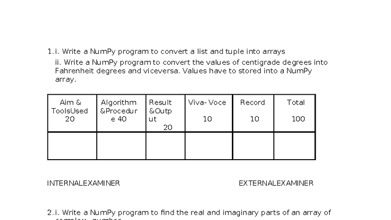 DATA Science: NumPy & Pandas Programming Exercises (DS101) - Studocu