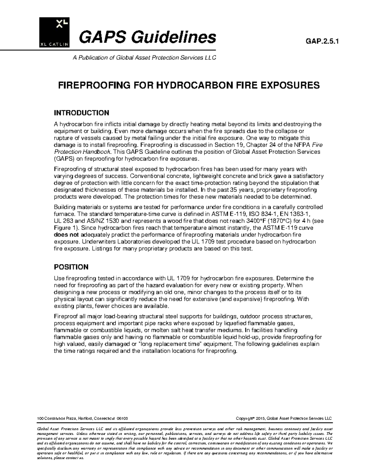GAP.2.5.1 Fireproofing Guidelines for Hydrocarbon Fire Exposures - Studocu