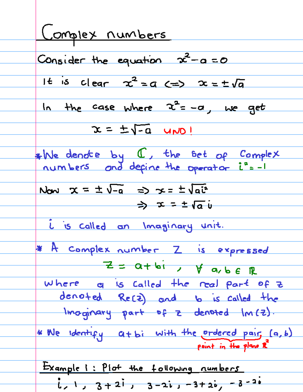Complex numbers-2 - A Complex number Z is expressed Z at bi, a,ber ...