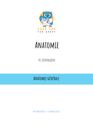 Séance 1 - généralités - SÉANCE 1 - ANATOMIE GÉNÉRALE I°) LA POSITION ...