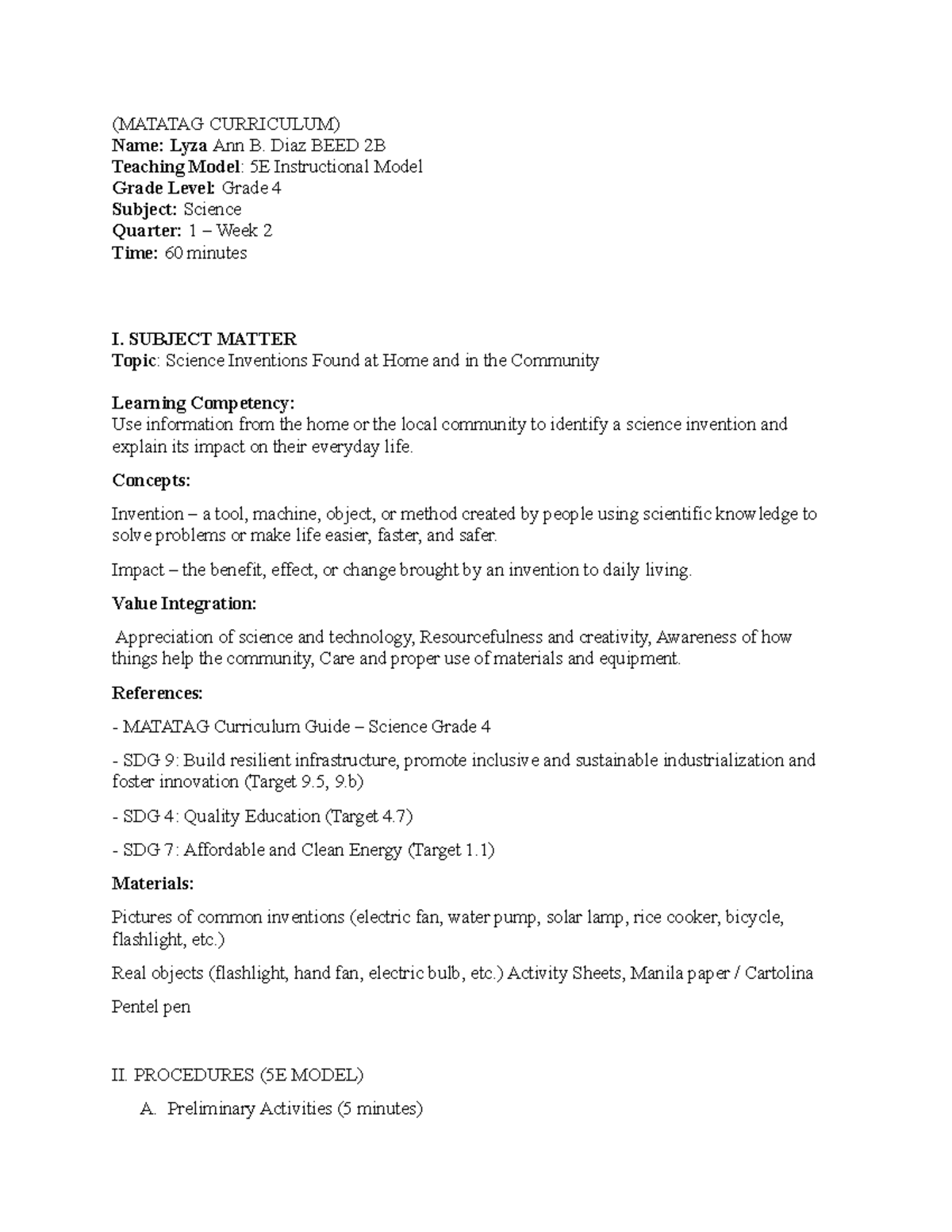MATATAG CURRICULUM: Science Inventions in the Community - Grade 4 ...