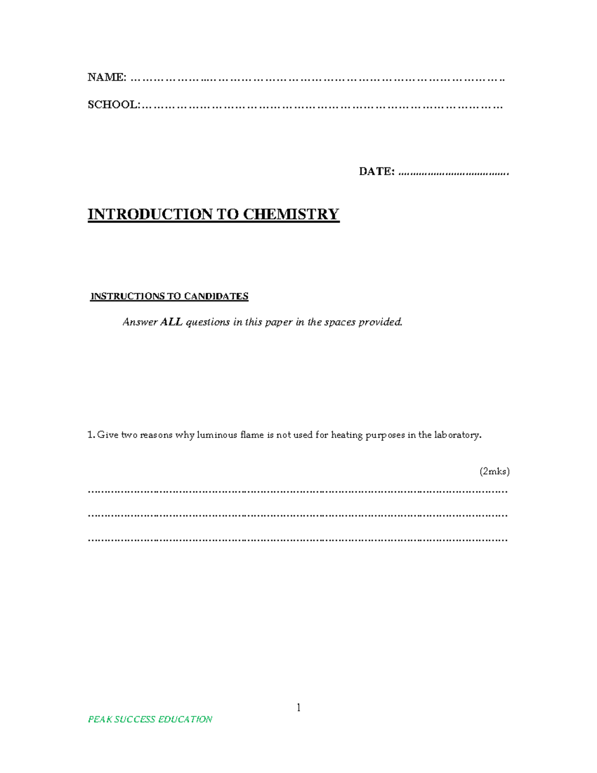Introduction to Chemistry Q: Understanding Flame Types & Laboratory ...