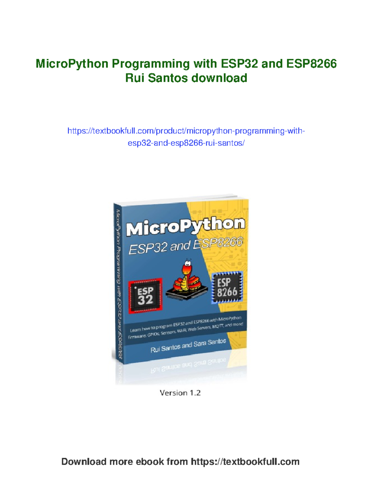 MicroPython Programming with ESP32 & ESP8266: A Practical Guide - Studocu