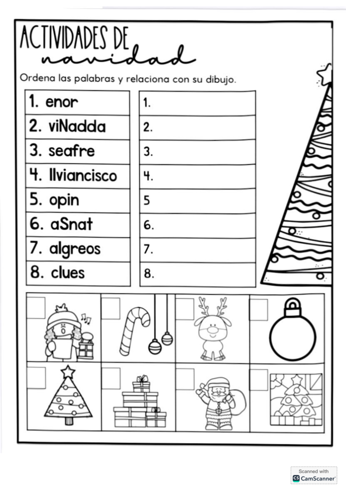 Actividades navidad tercero - ACTIVIDADES DE navidad Ordena las ...