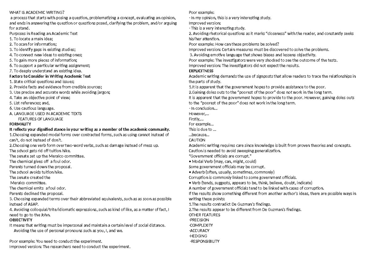 WHAT IS Academic Writing - WHAT IS ACADEMIC WRITING? a process that ...