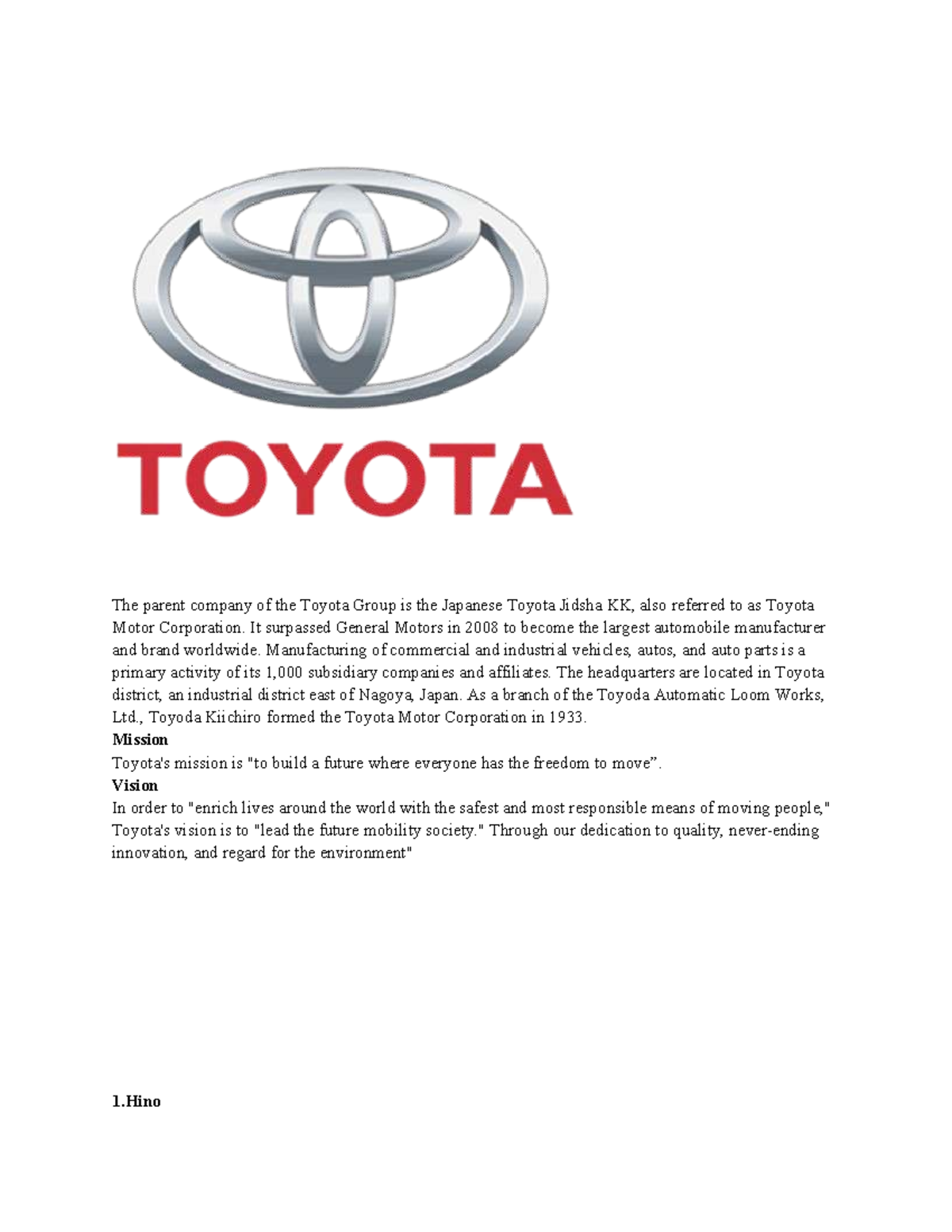 Toyota Branding Blog - Assignment on Corporate Identity and Strategy ...
