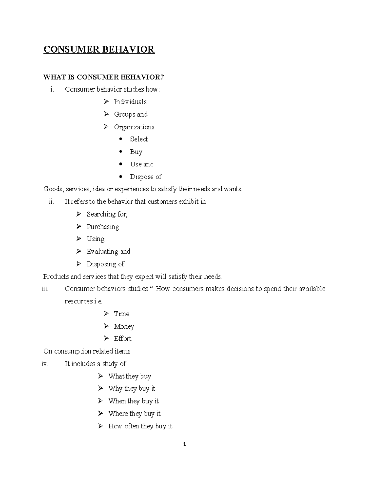 Consumer Behavior Study Notes: Understanding Buying Decisions and ...