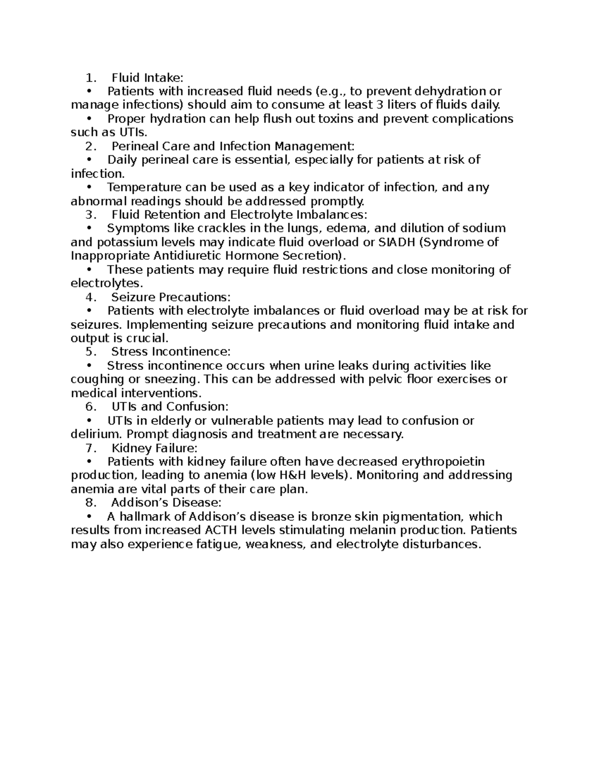 Quiz 2 AH2: Fluid Management and Patient Care Strategies - Studocu