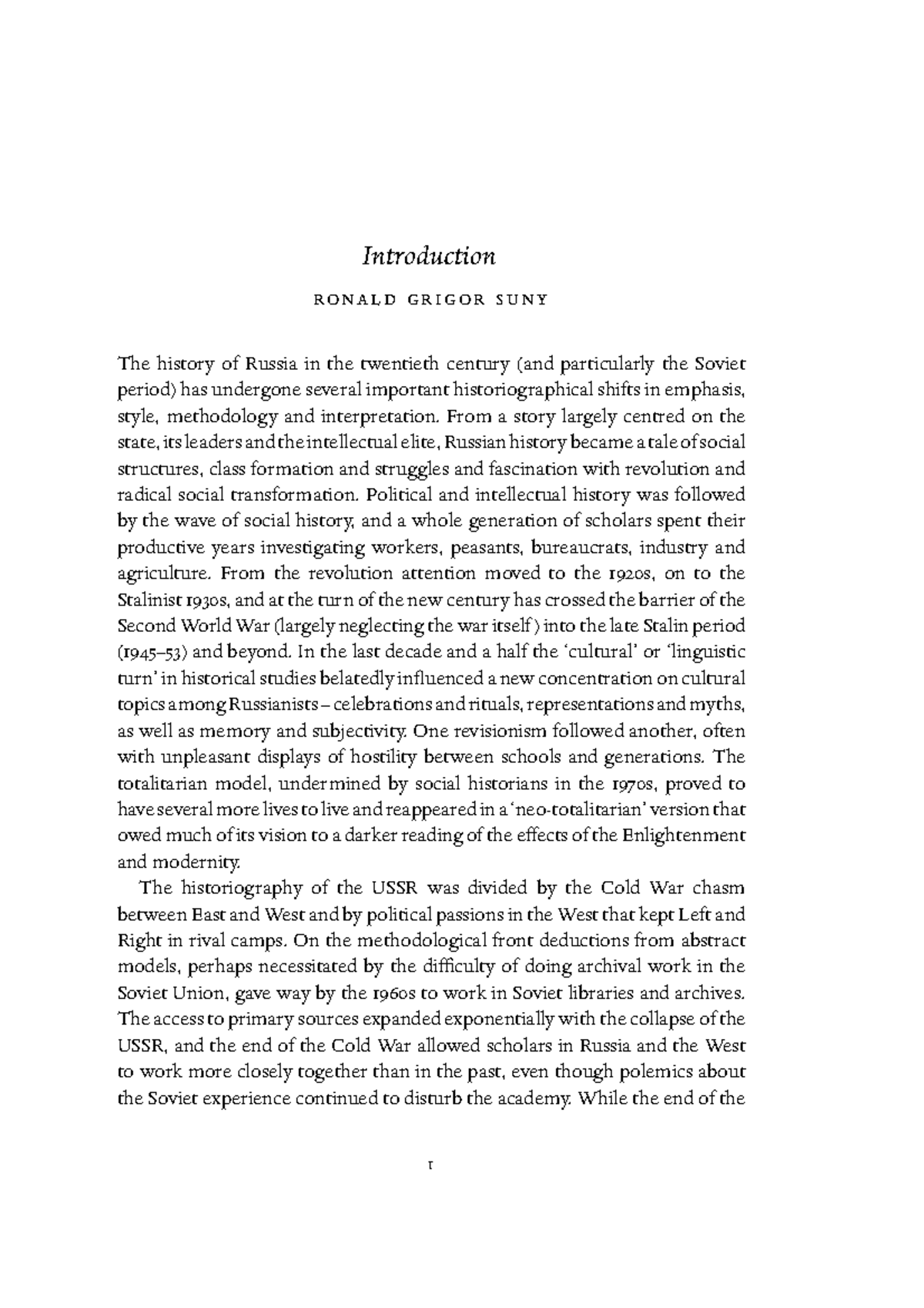 Unit 1: Historiography of the USSR in the Twentieth Century (DSE) - Studocu