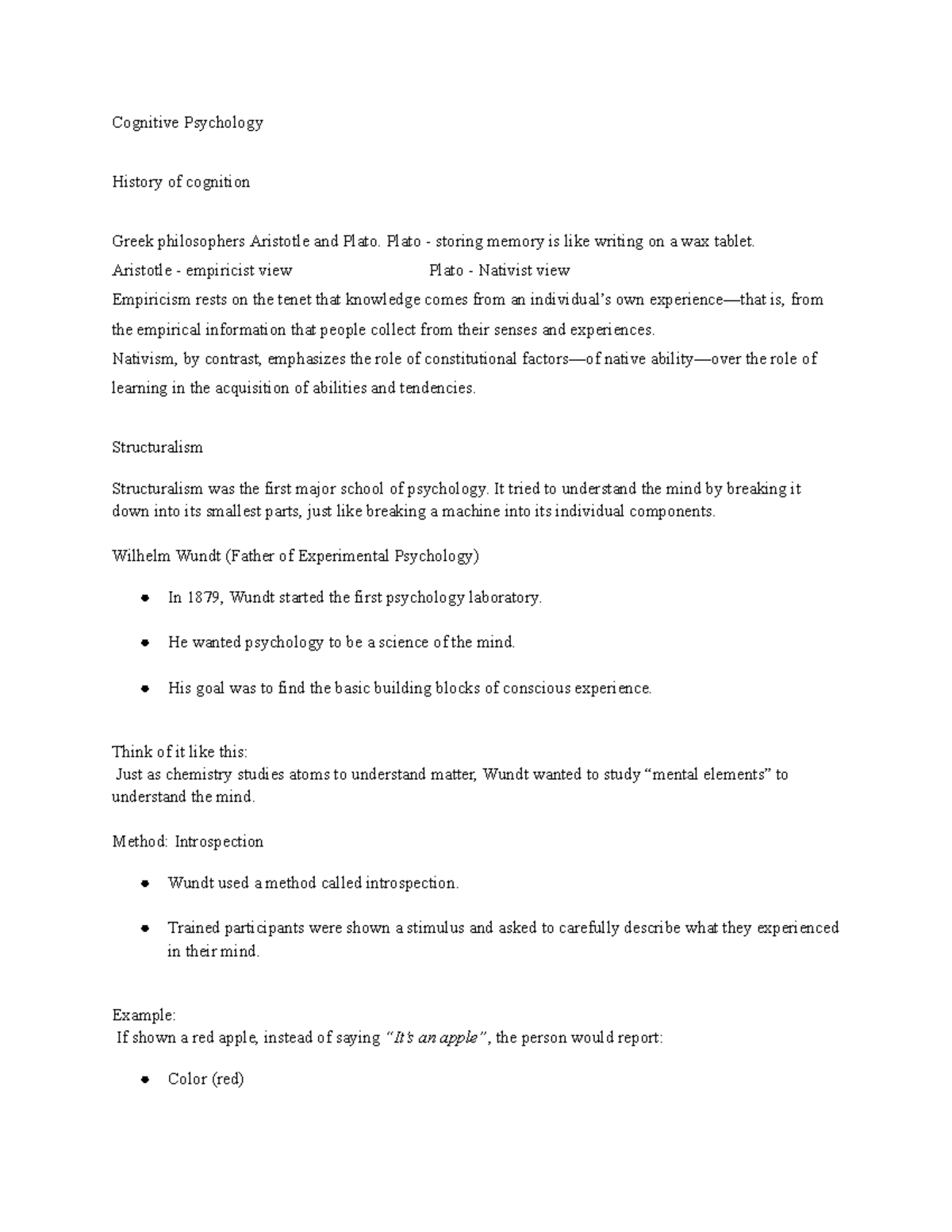 Cognitive Psychology: Key Schools of Thought and Their Foundations ...
