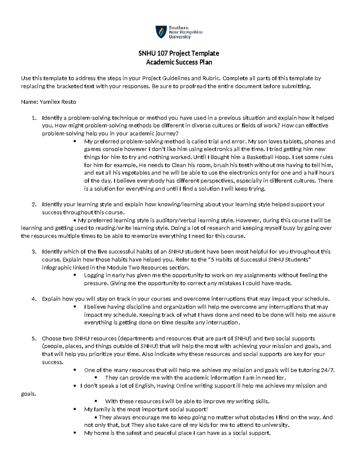 SNHU 107 Project Template (1) - SNHU 107 Project Template Academic ...