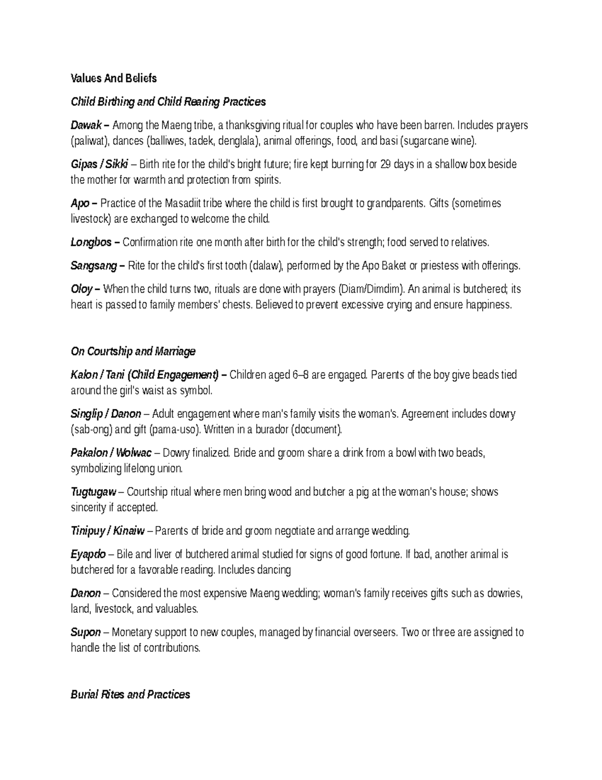 Cultural Practices of the Maeng Tribe: Childbirth, Marriage, and Burial ...