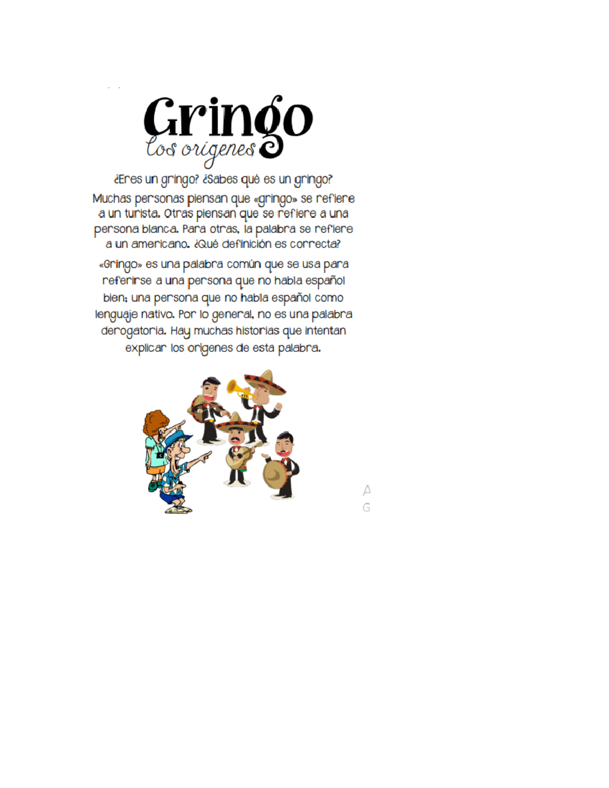 SOMOS 2: Orígenes y Definición de "Gringo" - Unit 04 Worksheet - Studocu