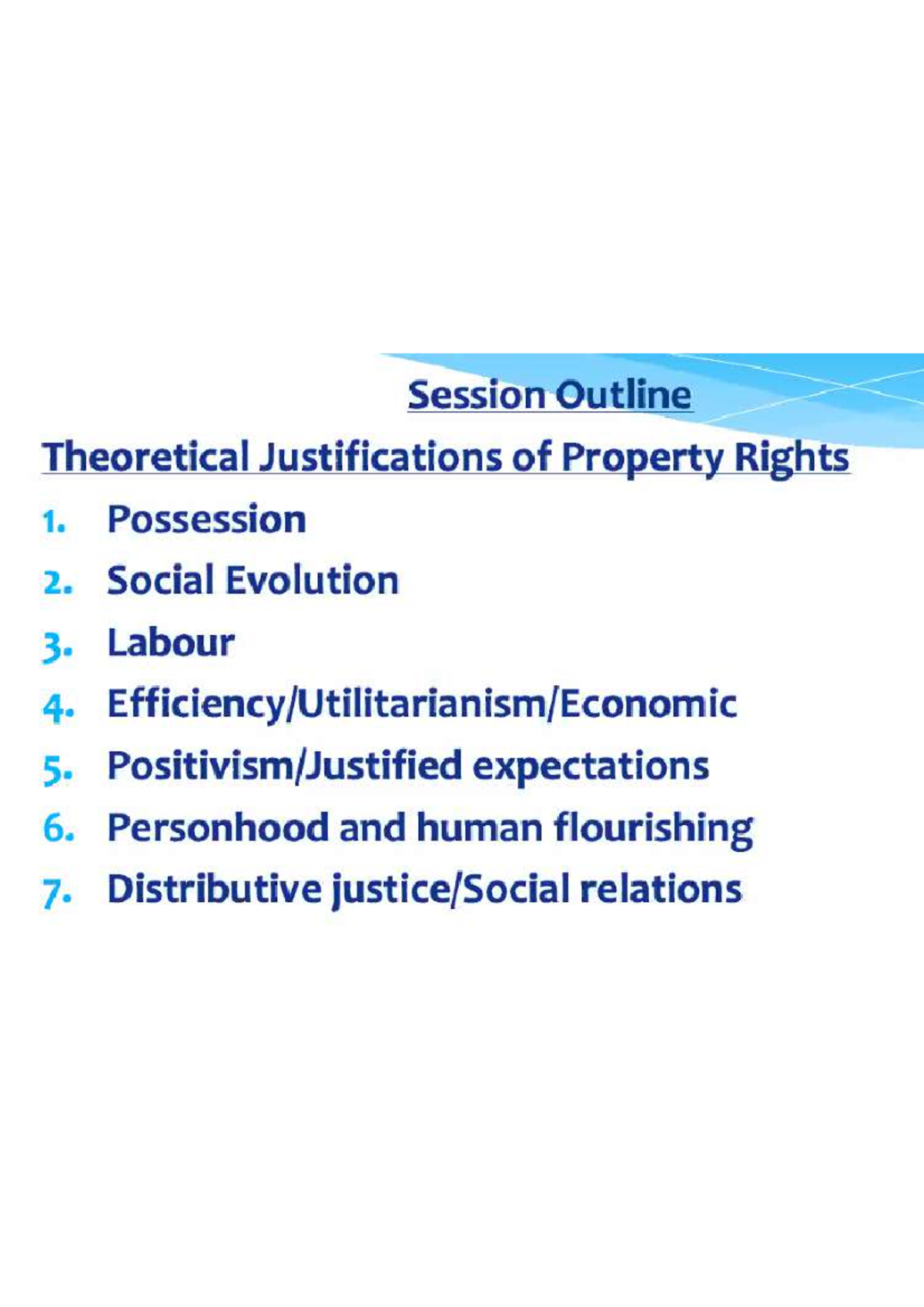 Property Law Theoretical Justifications Presentation (PPT) - Studocu