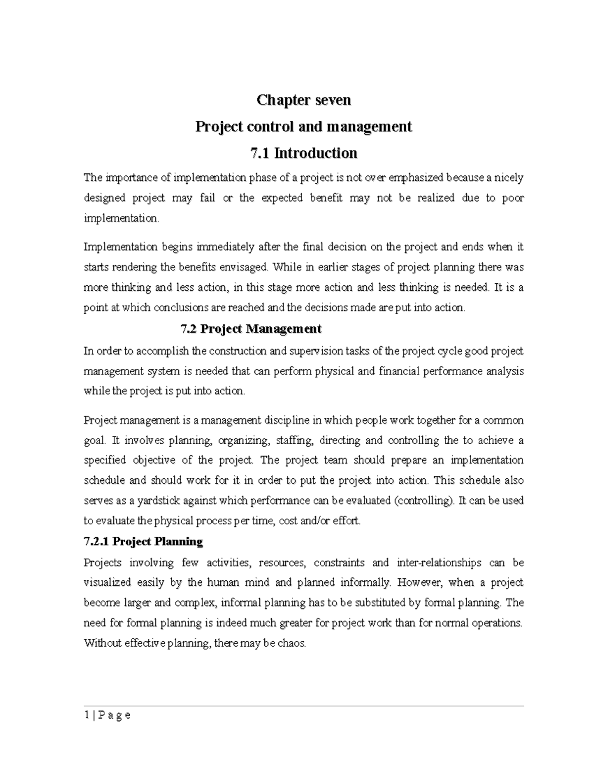 PA 7 - Project Management: Implementation, Planning, and Control - Studocu