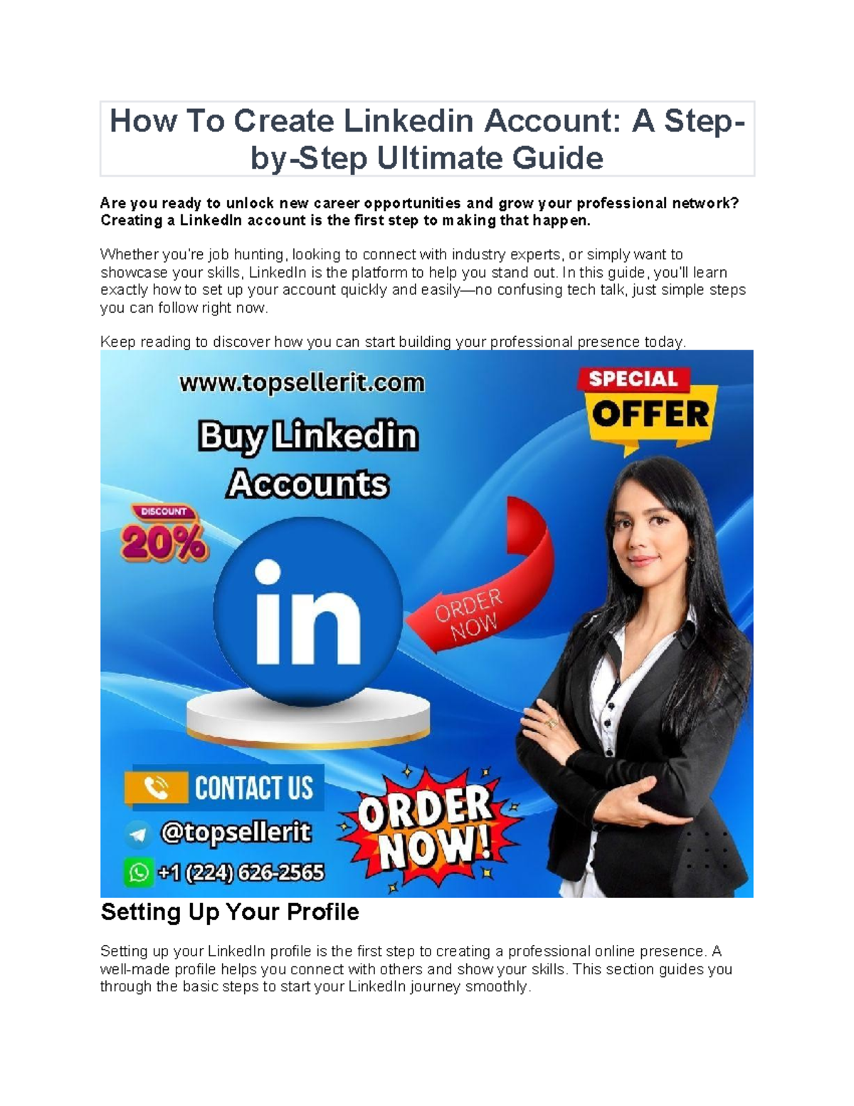 How to Create a LinkedIn Account: Step-by-Step Guide - Studocu