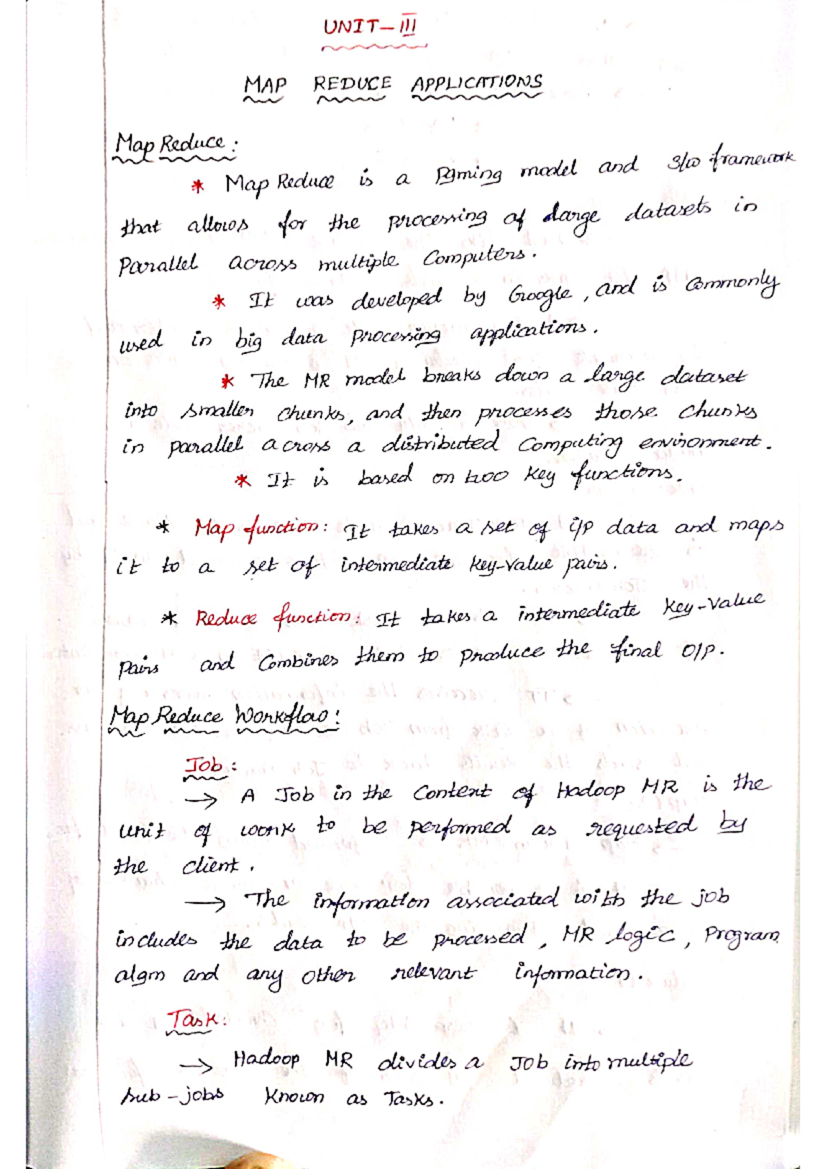 BDA Unit-3: MapReduce Basics and Job Anatomy Notes - Studocu