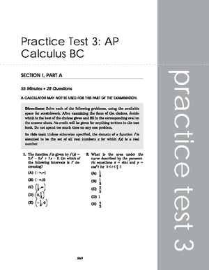 AP Calculus BC - Complete Practice Exam with Detailed Answers - Studocu