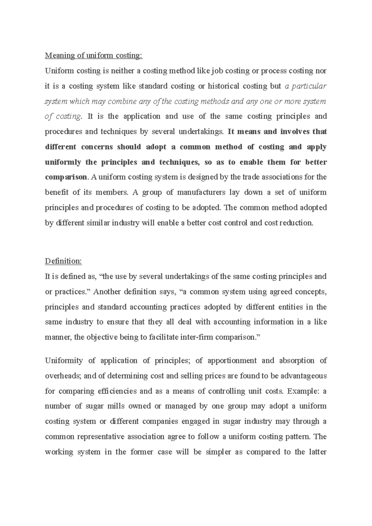 Uniform Costing & Inter-Firm Comparison: Key Insights and Advantages ...