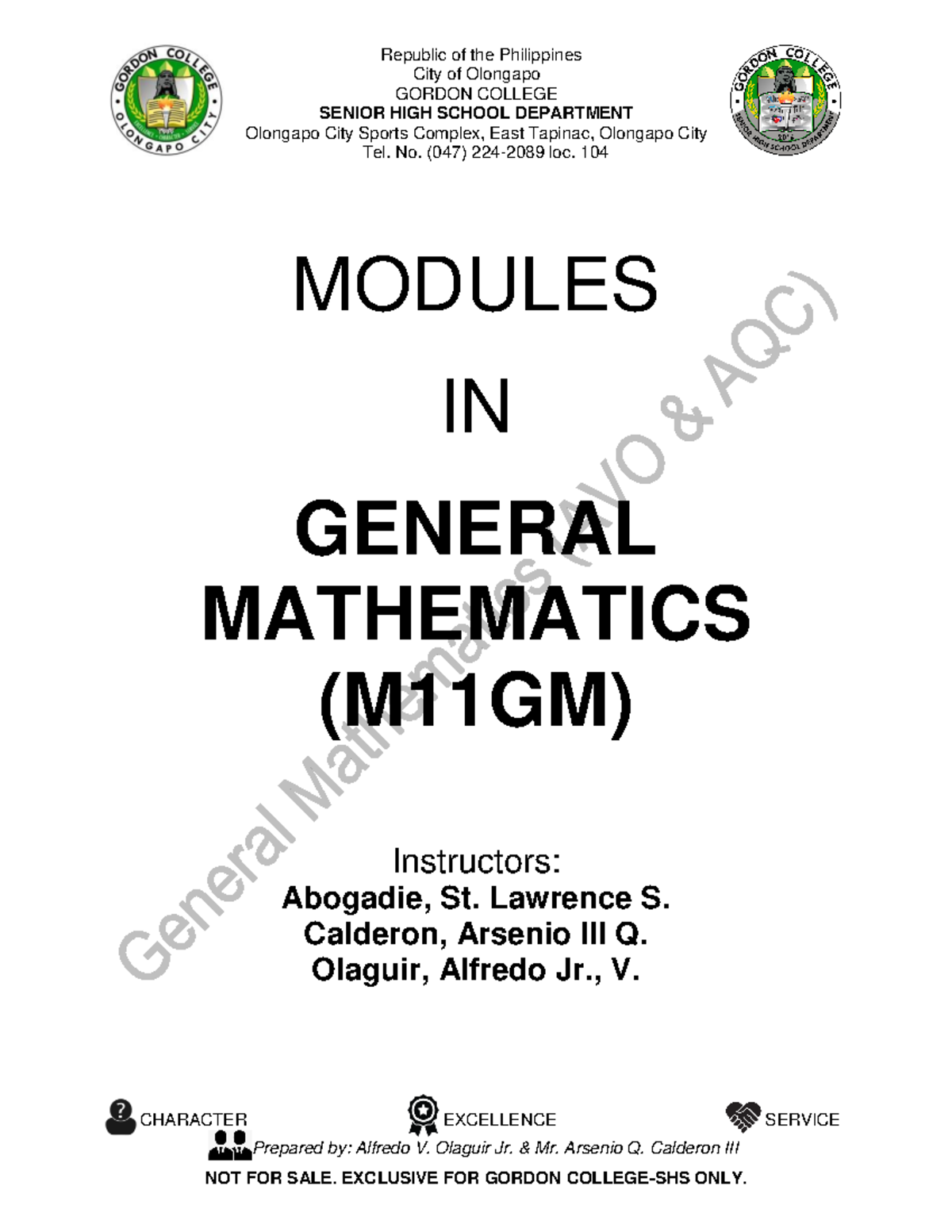 General Mathematics Module 5 (Inverse Functions) Final - City of ...