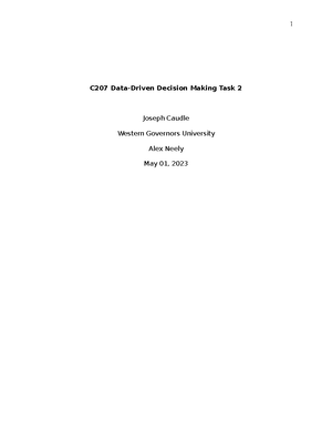 C207 TASK 1 - assignment - C207-Task 1 WGU Valeria Diaz 05/ 29 / A. In ...