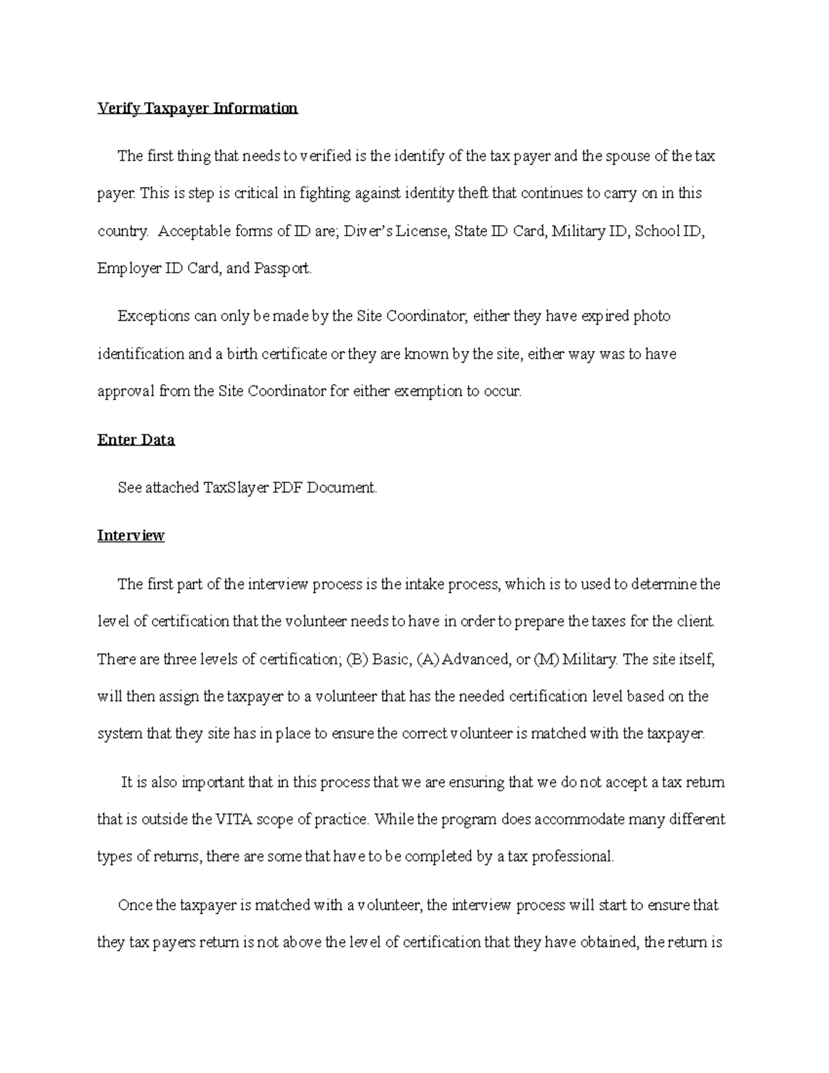 ACC 350 Module 4: Unique Taxpayer Scenarios and Credits - Studocu