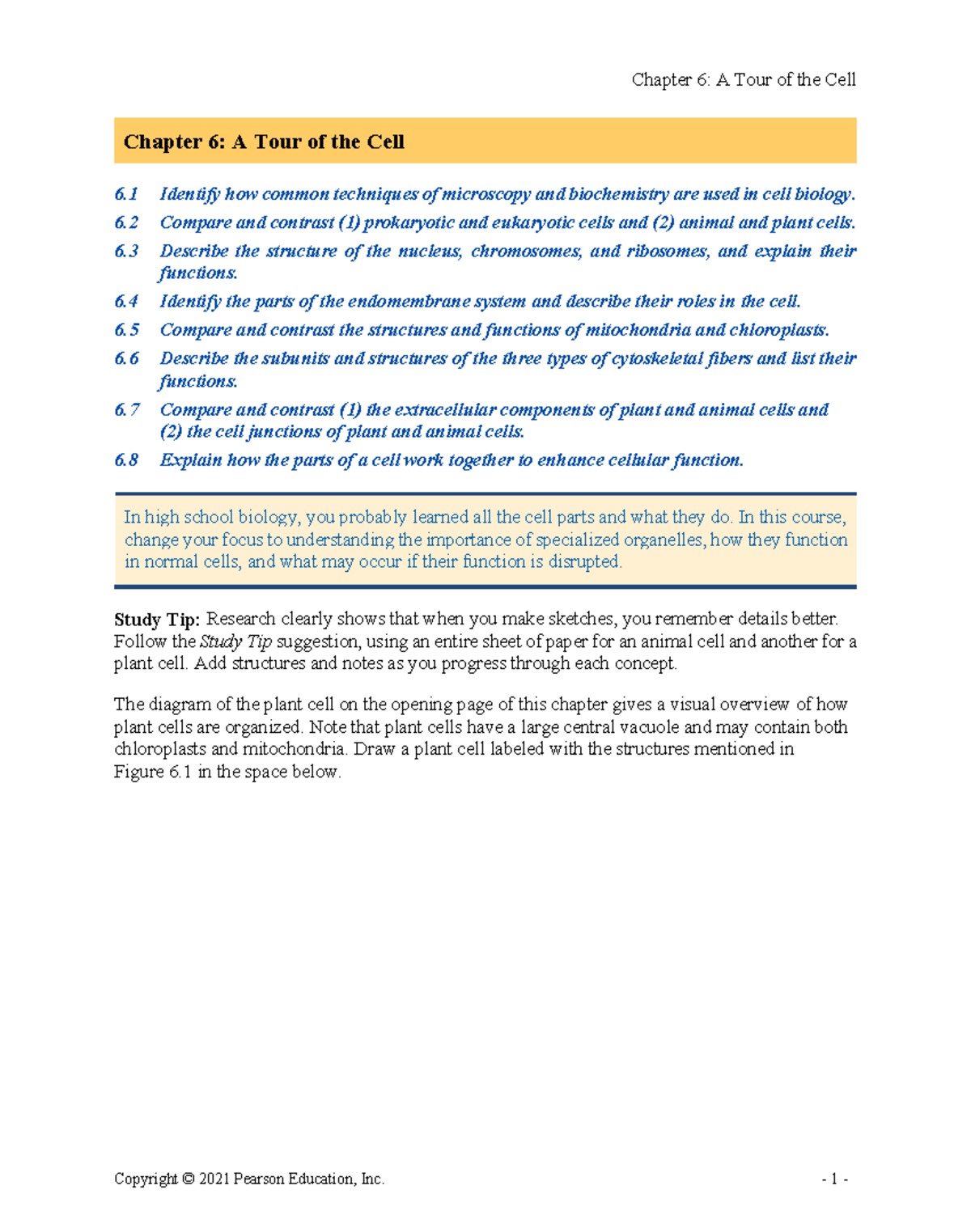 Active reading guide chapter 6 - Copyright © 2021 Pearson Education ...