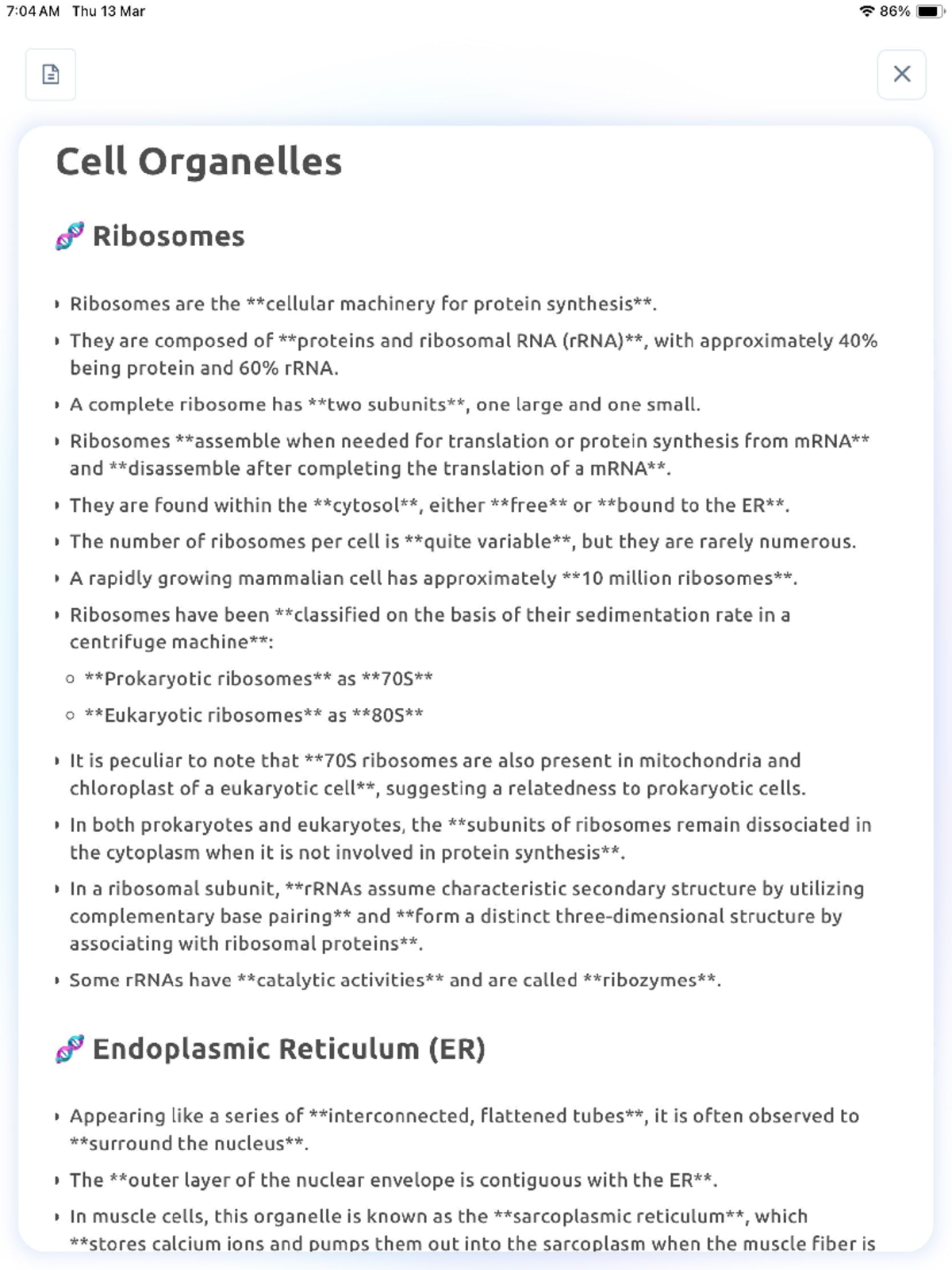 Cytology Overview: Cell Organelles and Functions (Cyto i+ii+iii) - Studocu