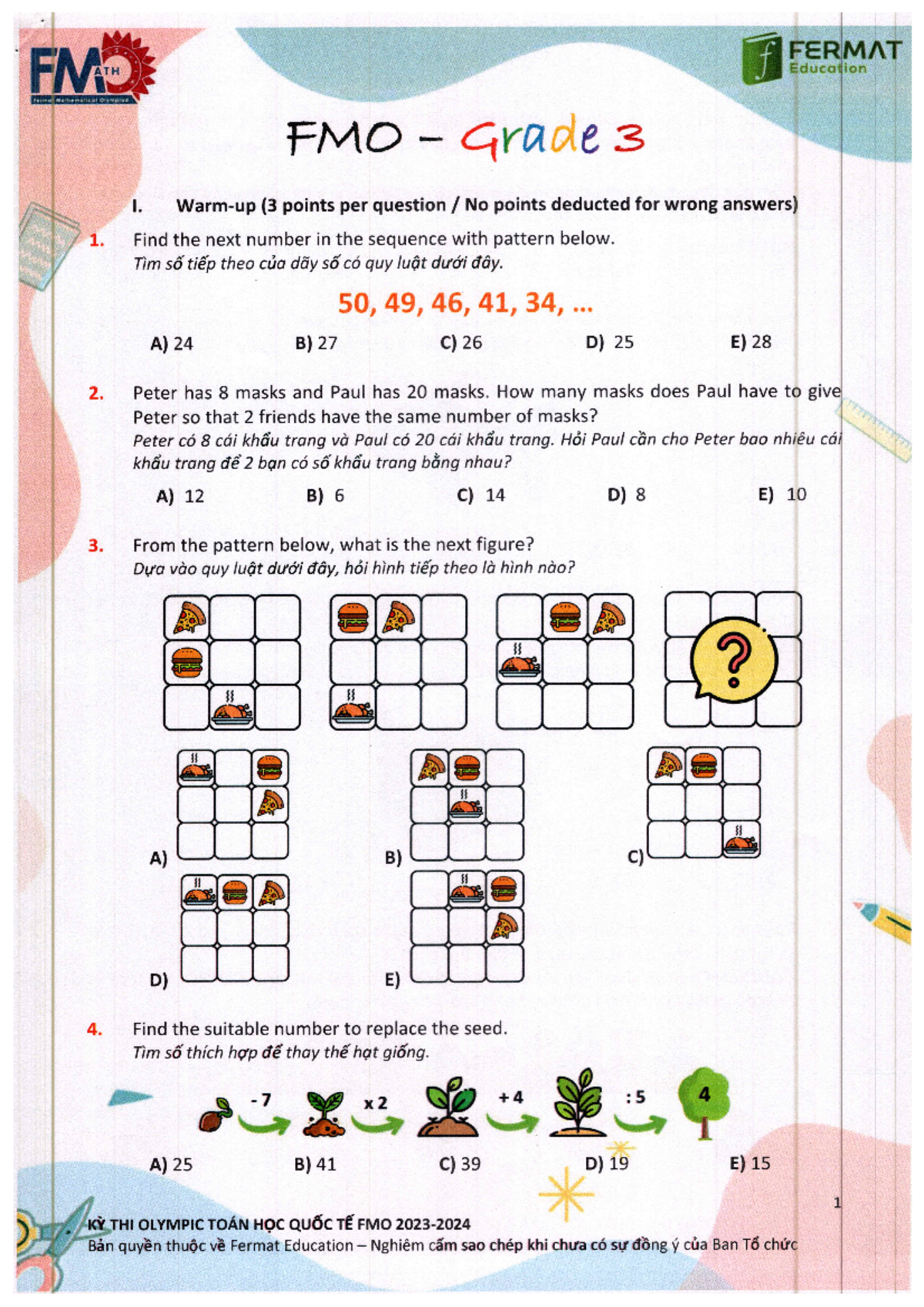 FMO - LOP3 - CKQG 2023 moi - FERMAT FMO Education Ferma Mathematical ...
