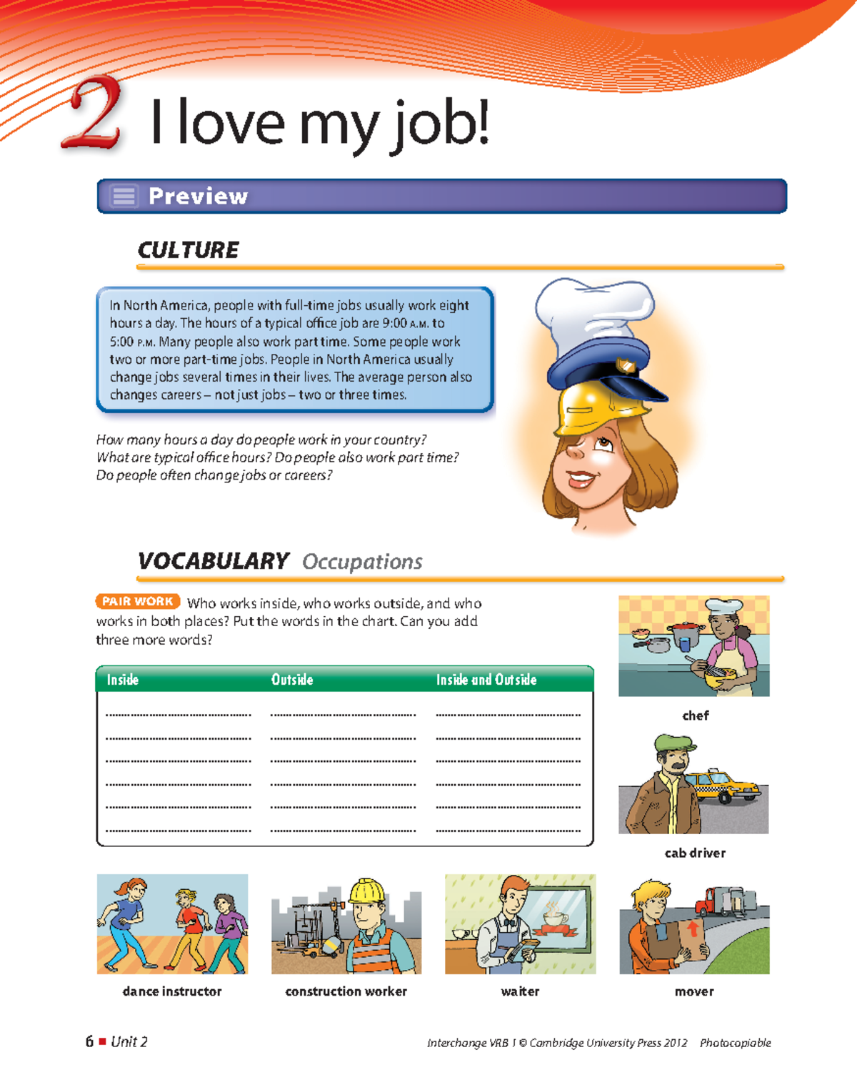 U2 Vocabulary: I Love My Job - Exploring Occupations - Studocu