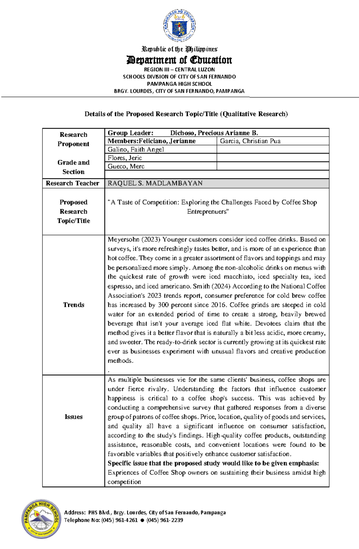 TIOC- Template-ABM - Department of Education REGION III – CENTRAL LUZON ...