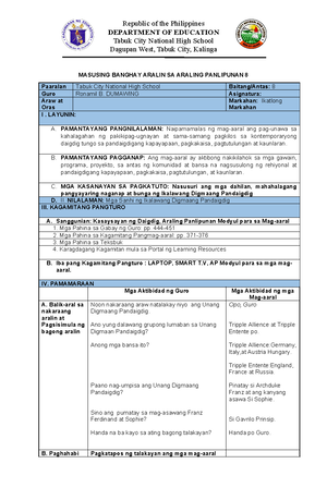 Grade 1, 2 & 3 GMRC Q4 W1 - assignment - MATATAG K to 10 Curriculum Daily Lesson Plan School ...