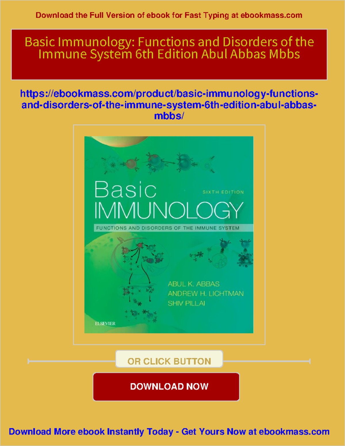 809123753 Instant download Basic Immunology Functions and Disorders of ...