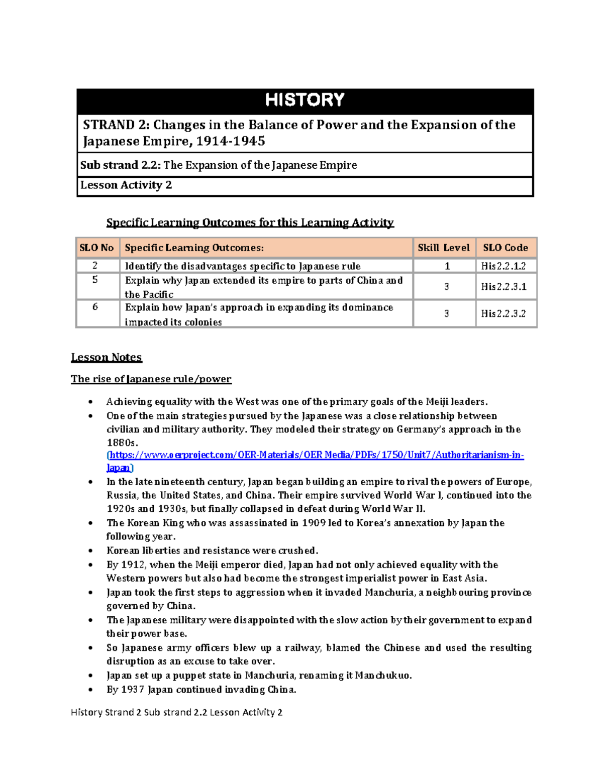 Japanese Imperial Expansion and Military Impacts (Hist 2.2) - Studocu