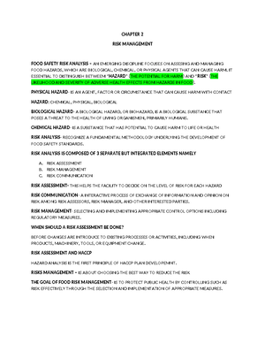 BSHM 55 Lesson 3 - BSHM 55 - RISK MANAGEMENT AS APPLIED TO SAFETY ...