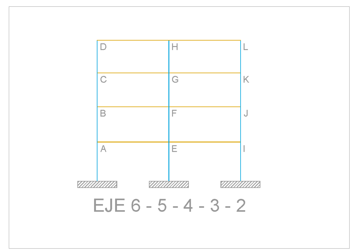 Dibujo DE EJES- 6 - 5 - 4 - 3 - 2 - Análisis estructural - D H L C G K ...