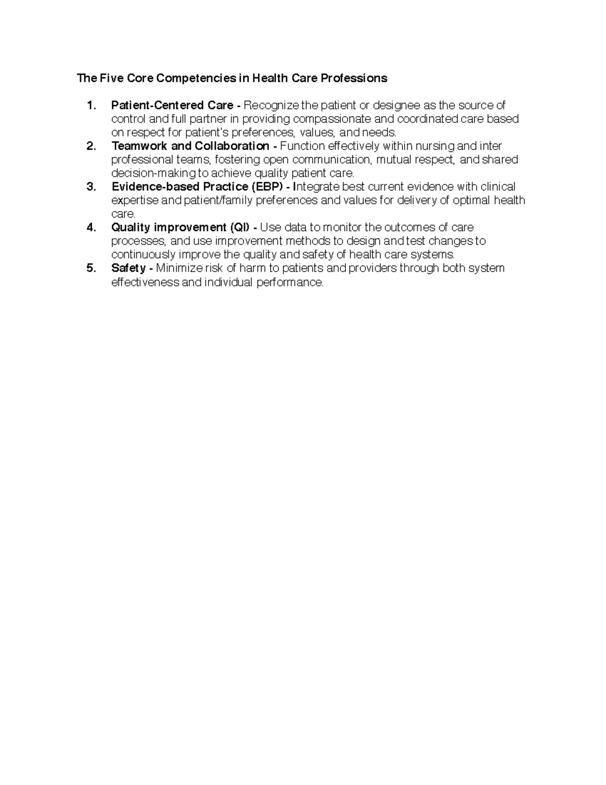 Core Competencies in Healthcare Professions: Key Insights and Practices ...