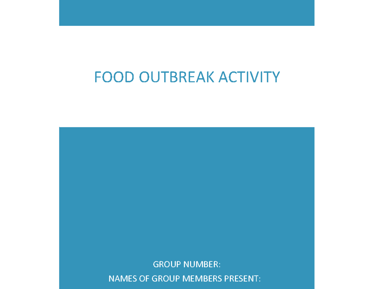 Problem Set 10: Food Outbreak Analysis and Group Findings - Studocu