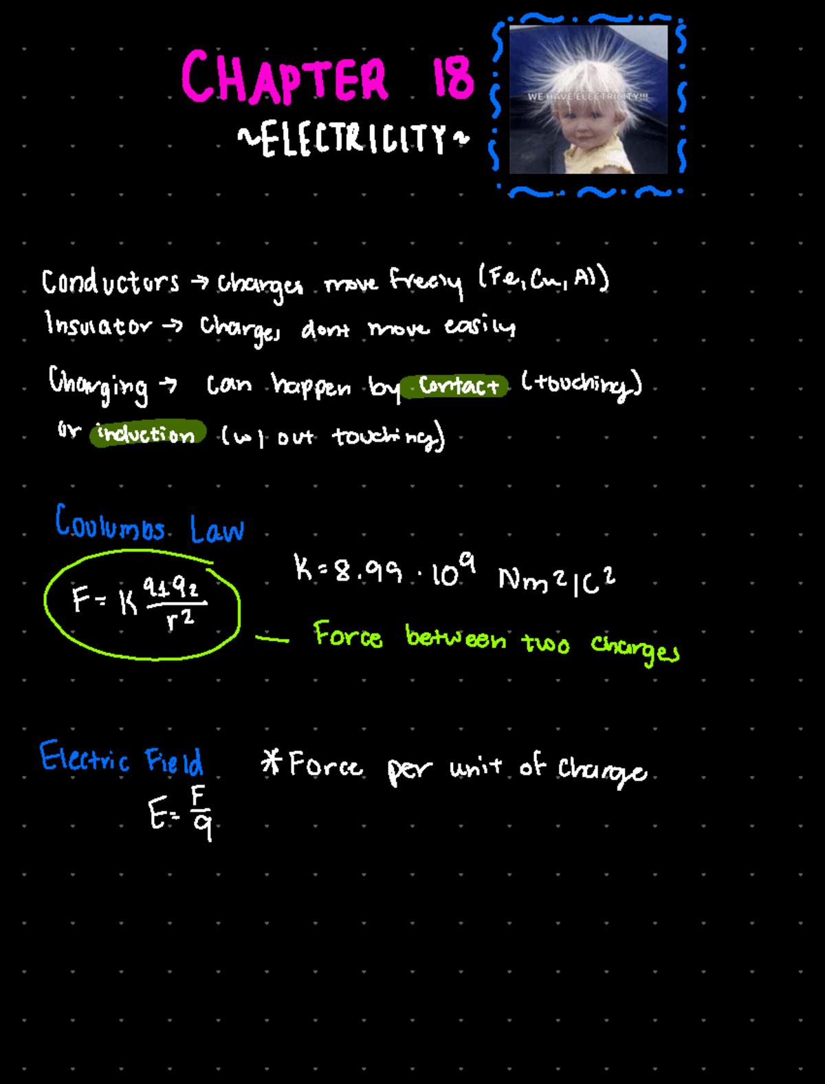 Lecture 1: Electricity and Conductors in Physics 1402 - Studocu