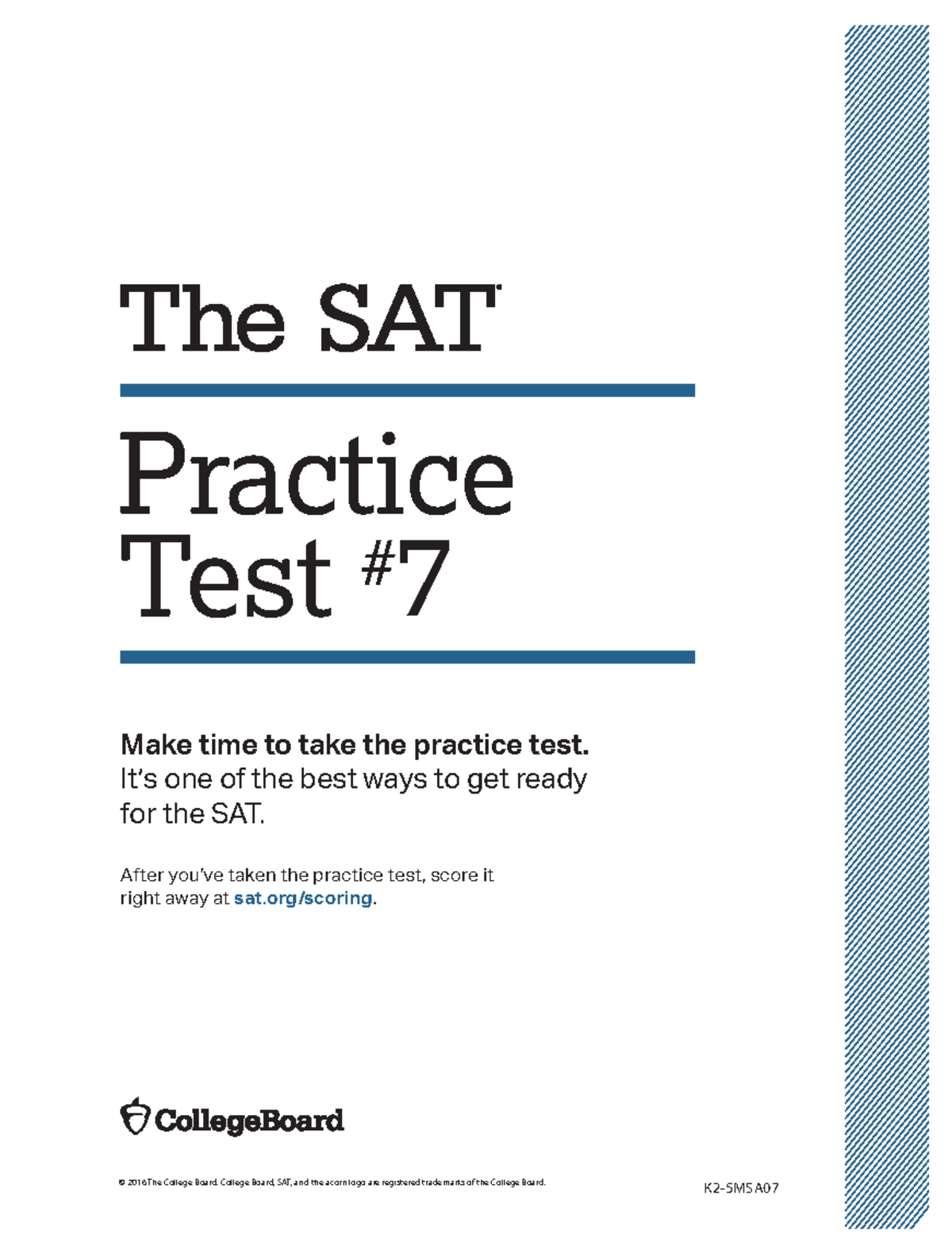 SAT Practice Test 7 - Comprehensive Overview and Questions - Studocu