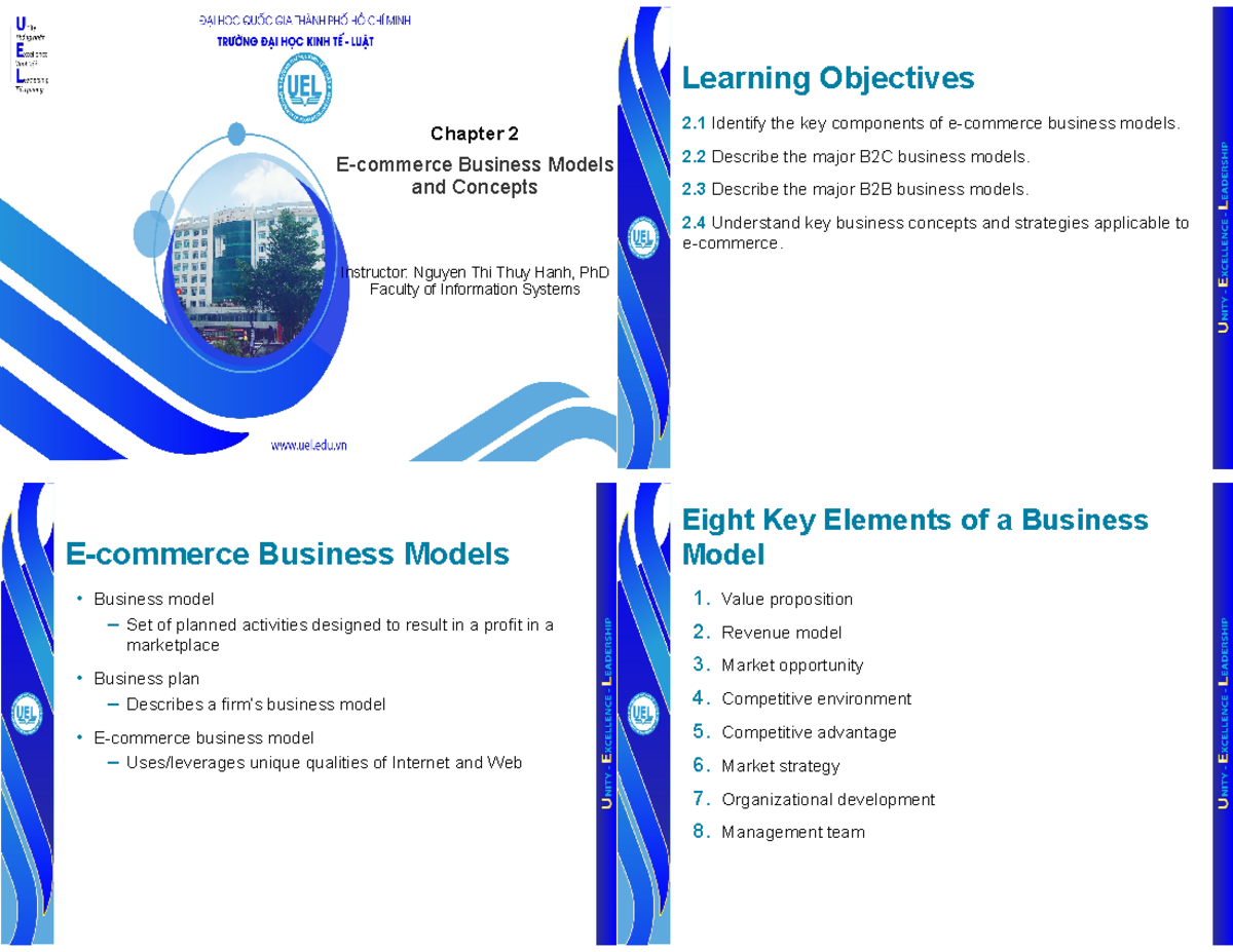 Chapter 2 - E-commerce Business Models and Strategies Overview - Studocu