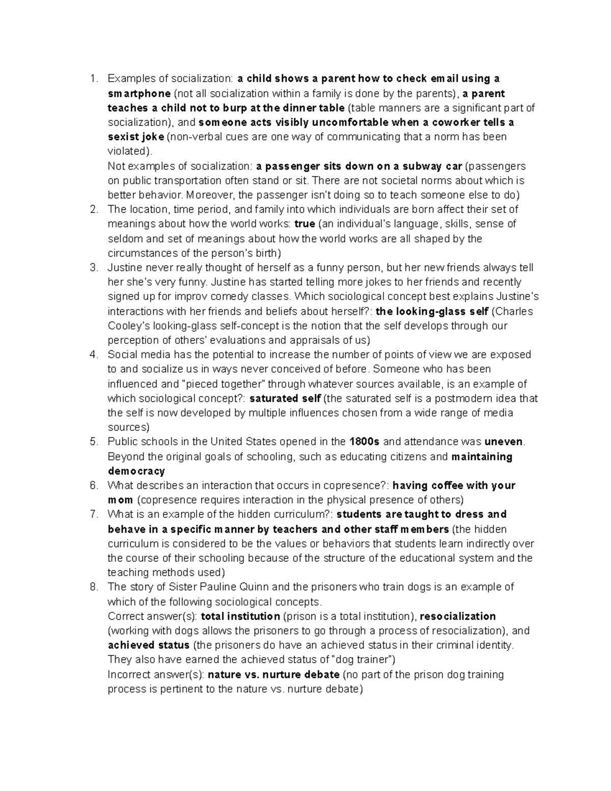 Sociology Chapter 4 Class Notes - Inquizitive Study Guide - Studocu