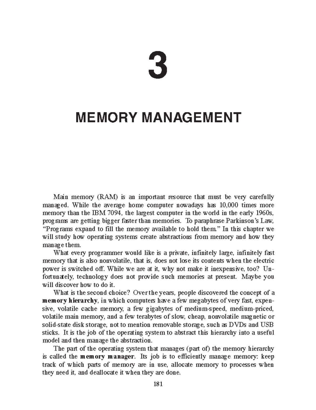 Chapter 3: Memory Management in Operating Systems (CS 101) - Studocu