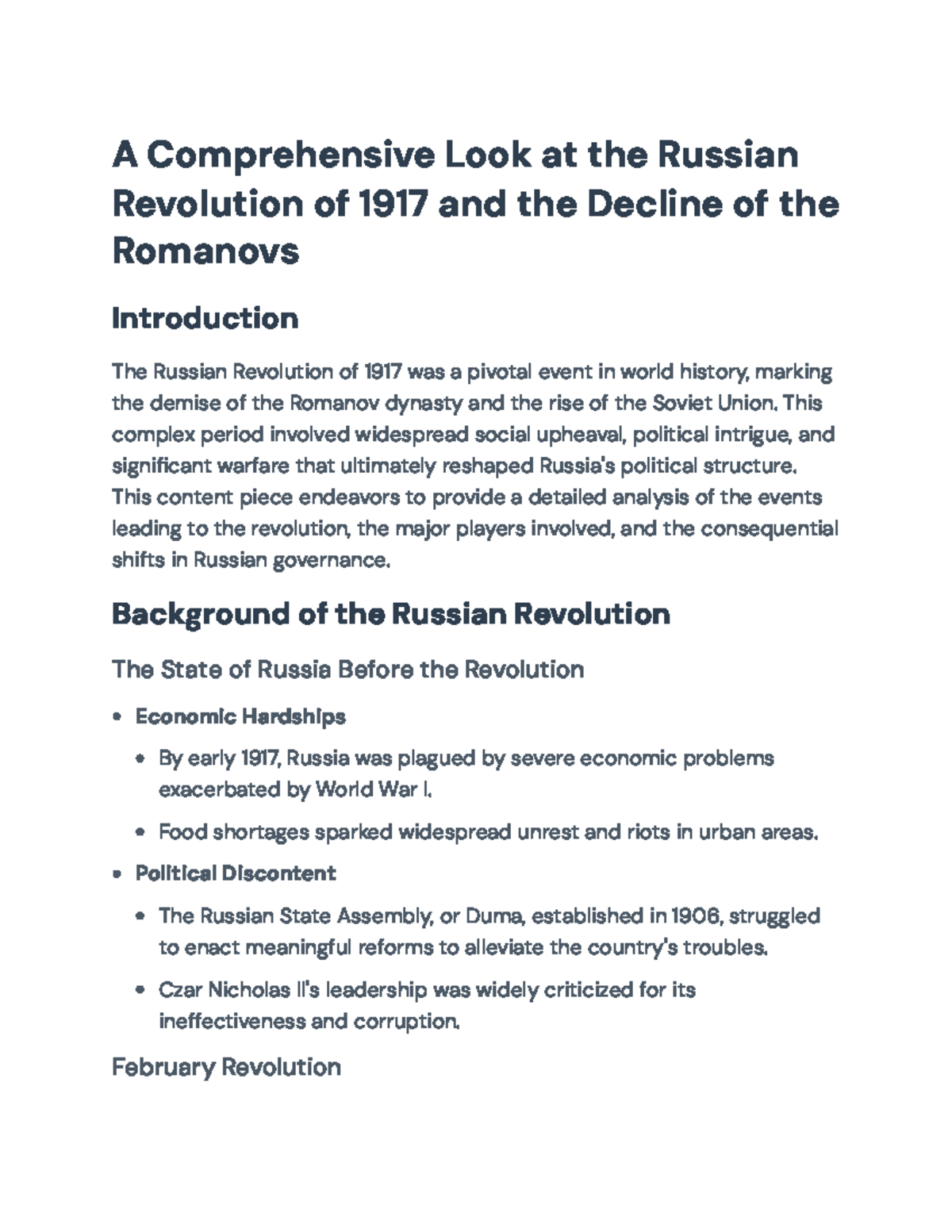 The Russian Revolution of 1917: The Fall of the Romanovs & Aftermath ...