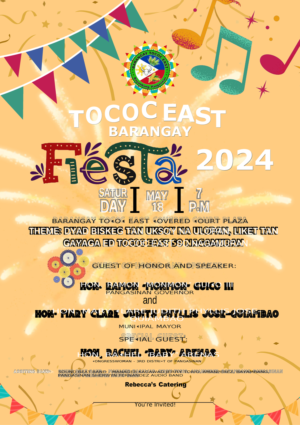 Fiesta Programme - Barangay East Plaza Celebration on May 18, 2024 ...