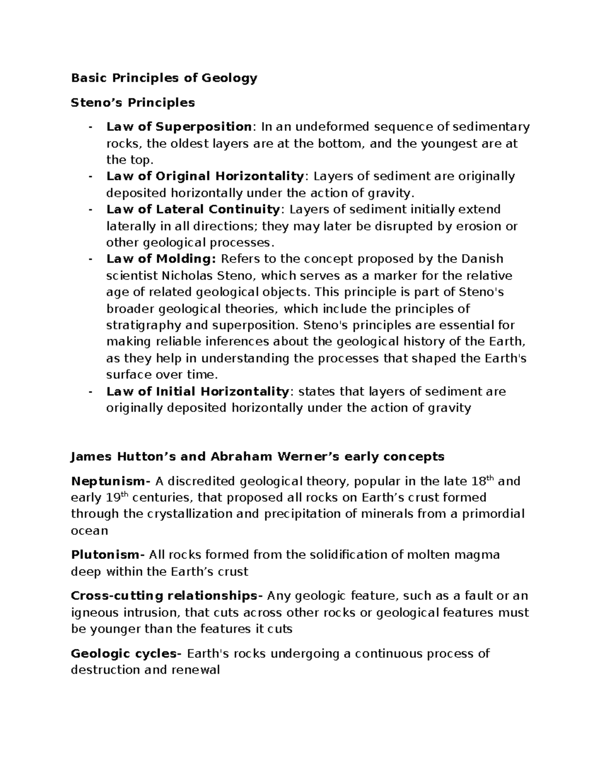 Geological Principles and Earth Systems: A Comprehensive Overview (GEOL ...