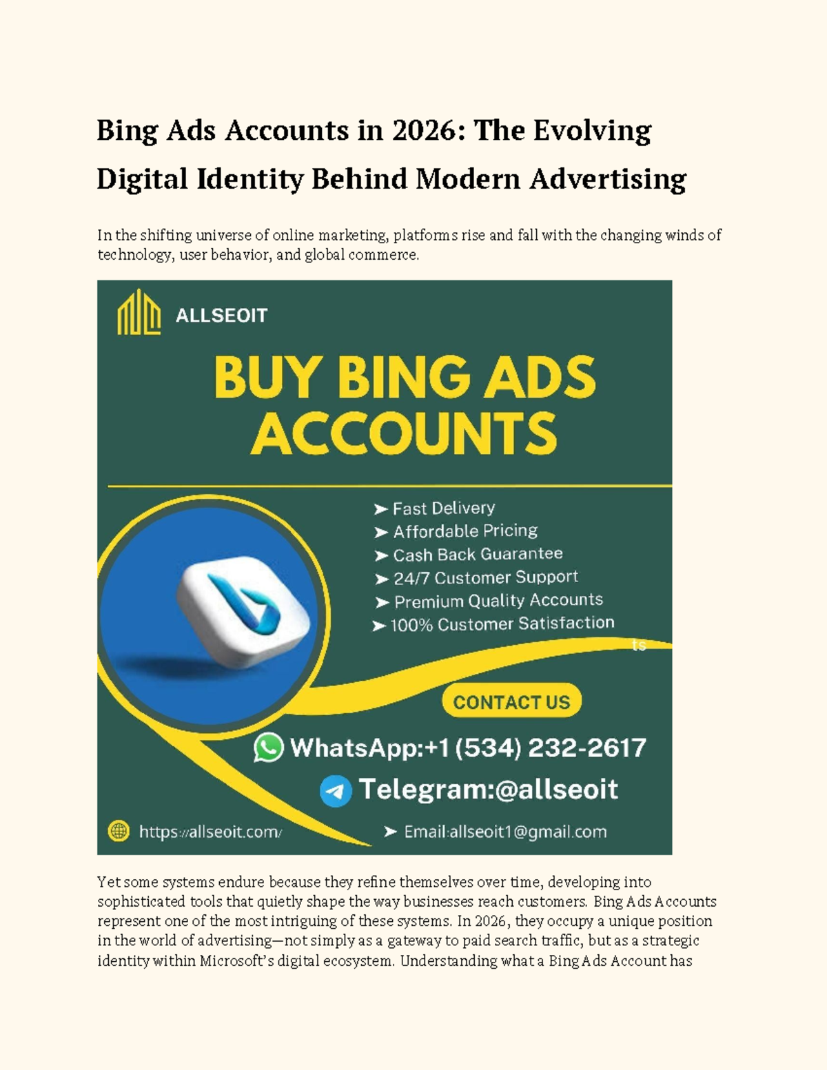 Top 5 Places to Buy Bing Ads Accounts in 2026 - Studocu