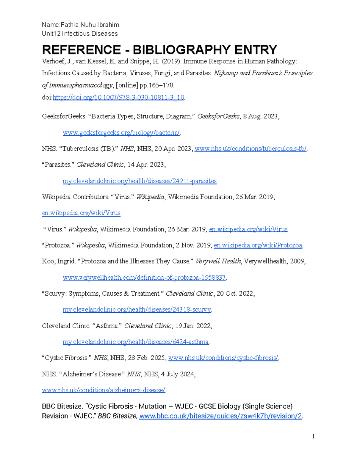 Unit 12 Infectious Diseases: Understanding Pathogens and Their Impact ...