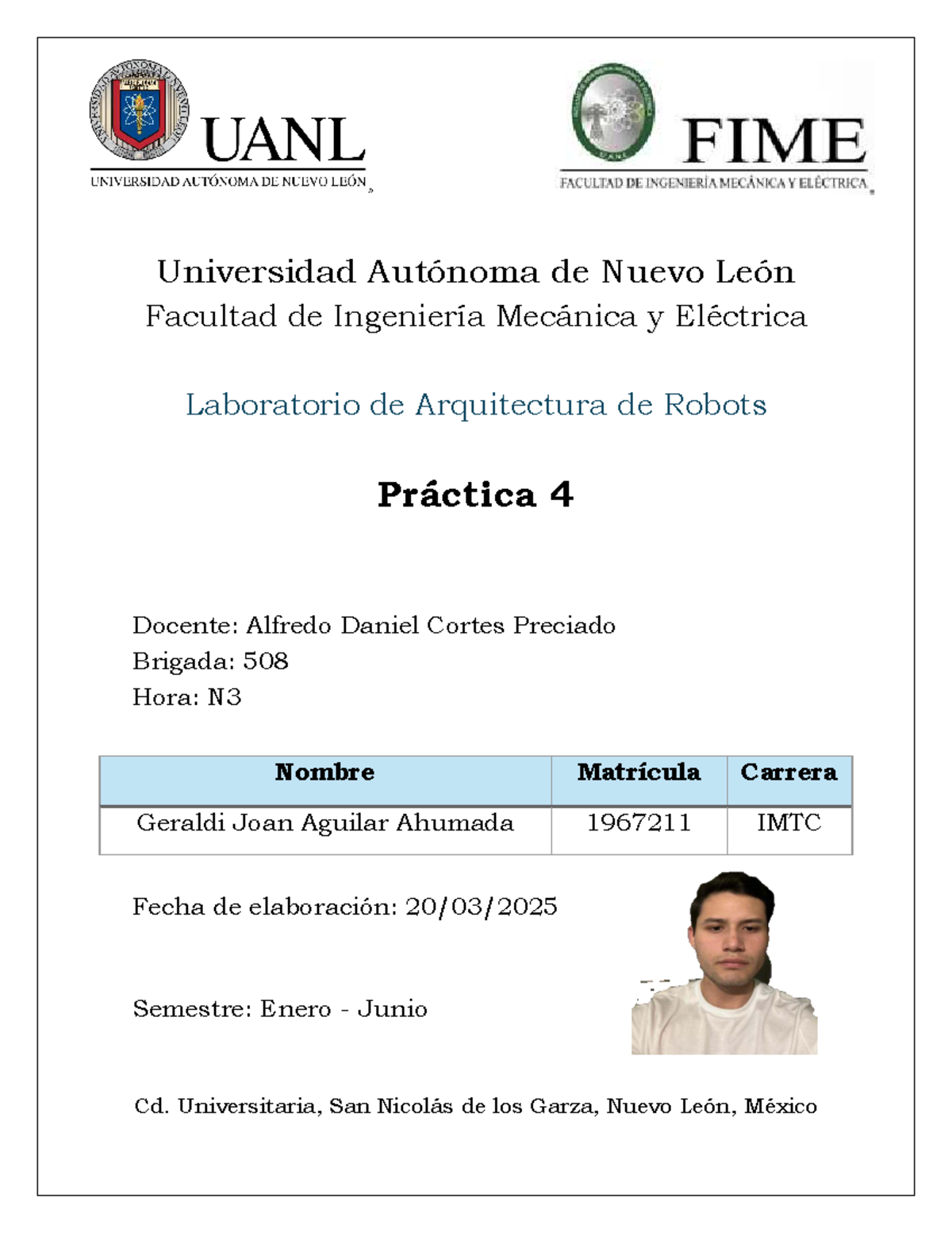 P4 1967211 508 IMTC - Trayectorias para el Robot Dobot M1 - Studocu