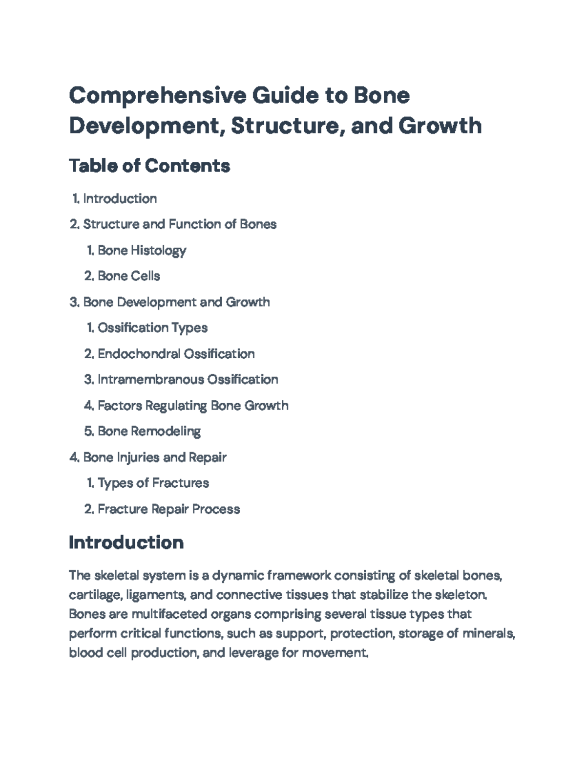 Comprehensive Guide to Bone Development, Structure, and Growth - Bones are multifaceted organs ...